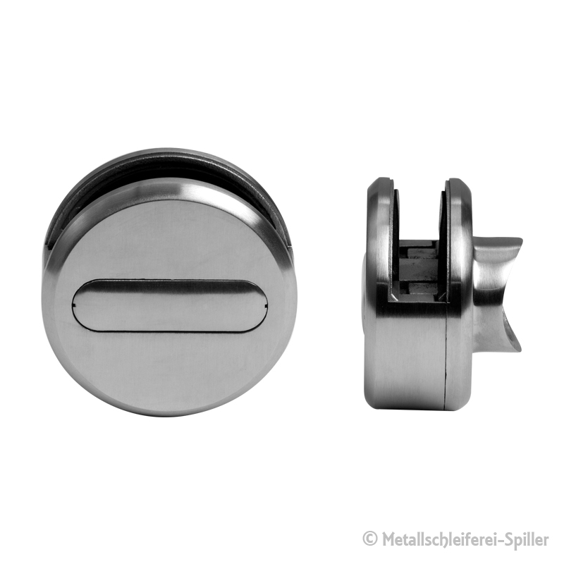 V4A Edelstahl, Glashalter rund, einseitig, 60x33,3 | Spiller