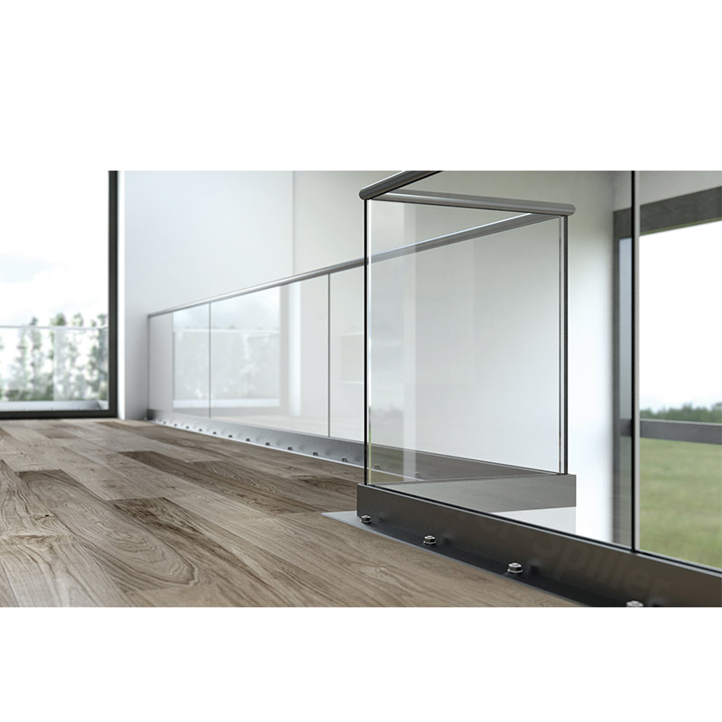 Bodenprofil eloxiert Schwarz Geländer für Glas | Spiller