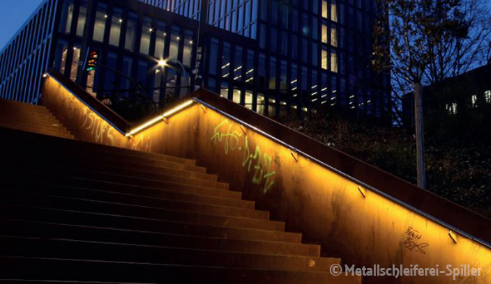LED Handlauf Innenbereich geschliffen Ø424mm | Spiller