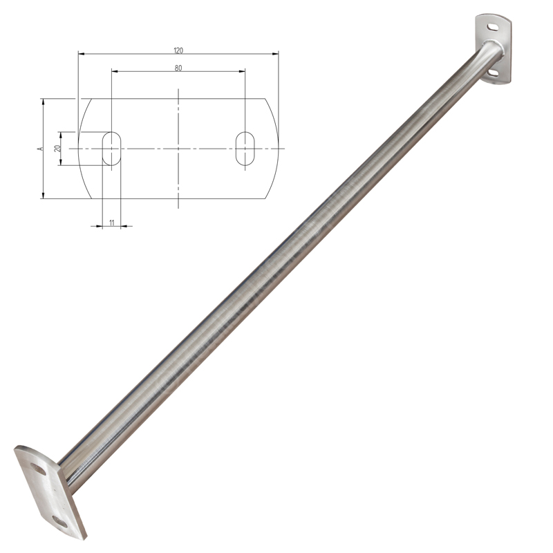 Edelstahl Turnreck Reckstange mit Pfosten V2A | Spiller